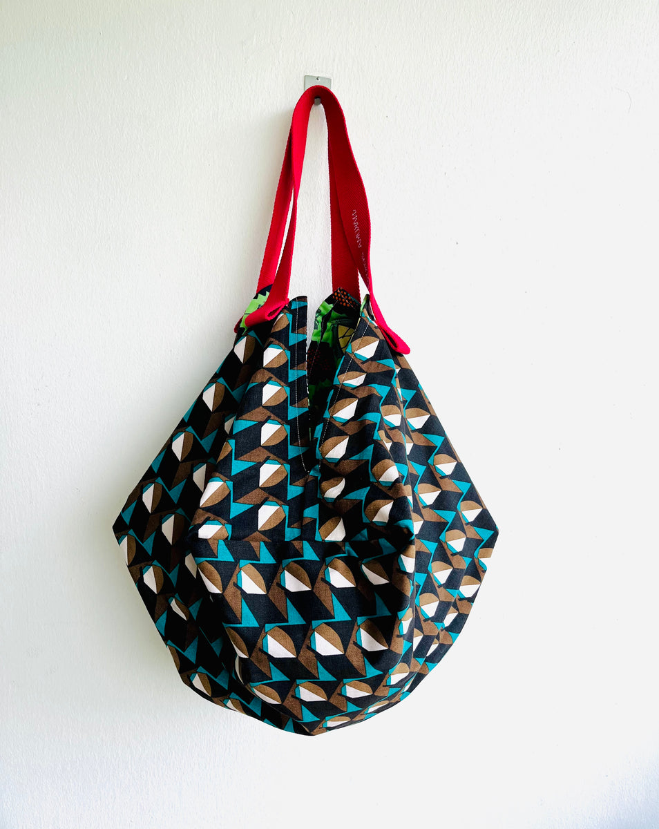 Sac fabric bag , origami Japanese inspired bag , eco friendly shopping ...