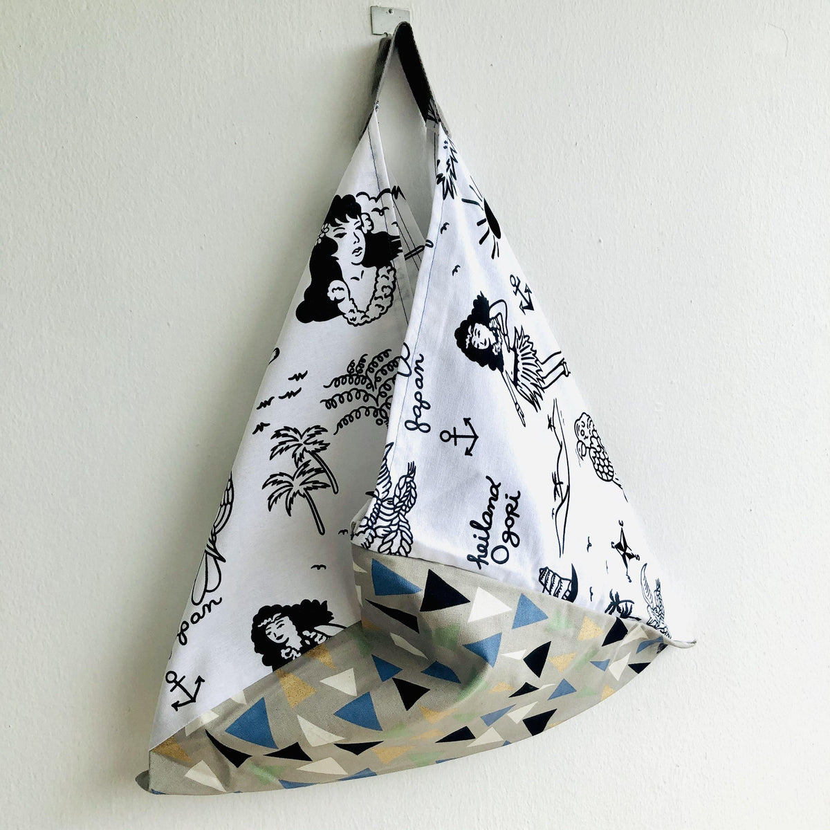 Origami bento bag , shoulder tote bag, Japanese inspired bag | Ogori J ...